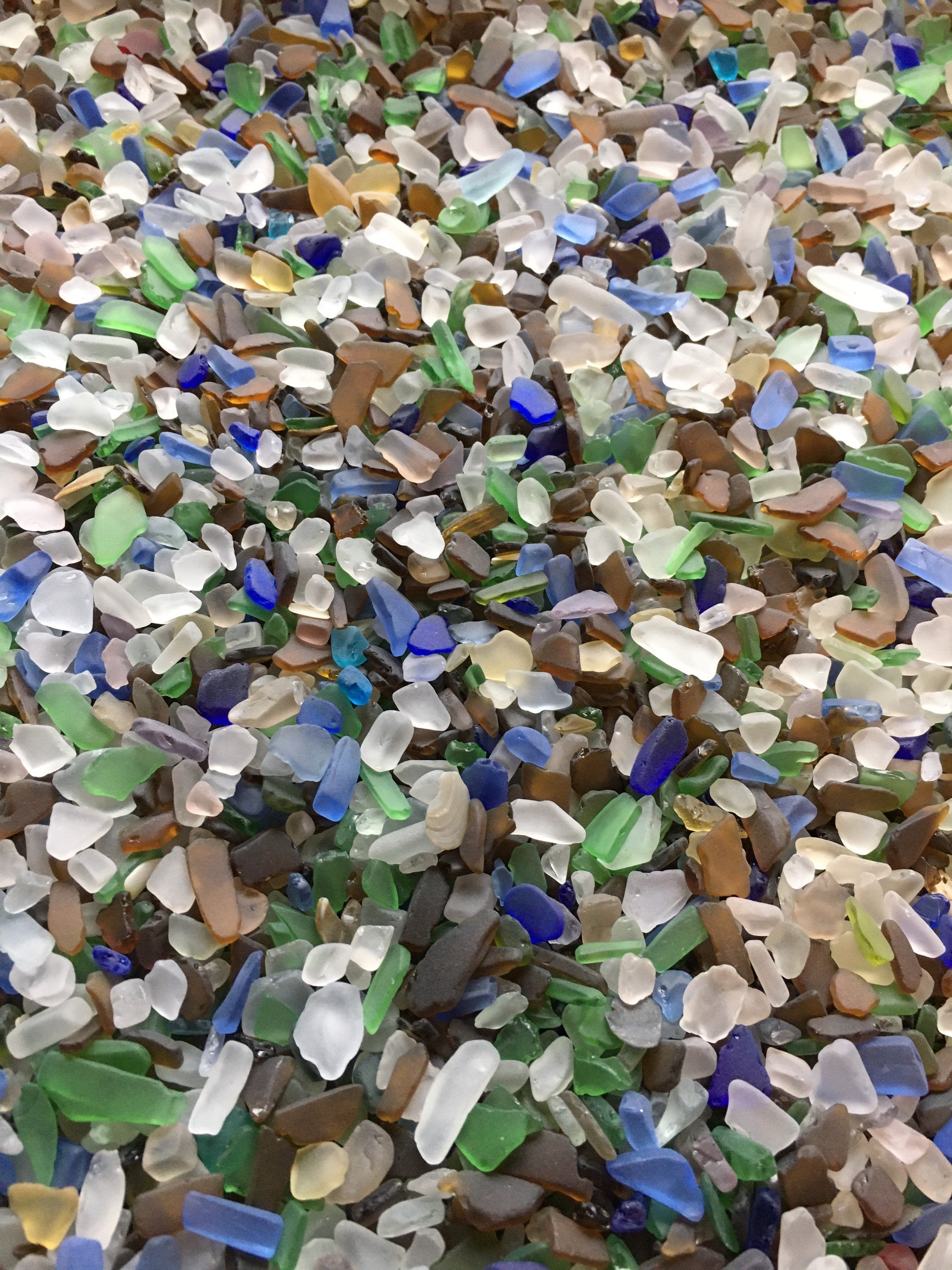 Micro Extra Small Tiny Sea Glass Frosty Ocean Tumbled Beach Glass Bulk ...